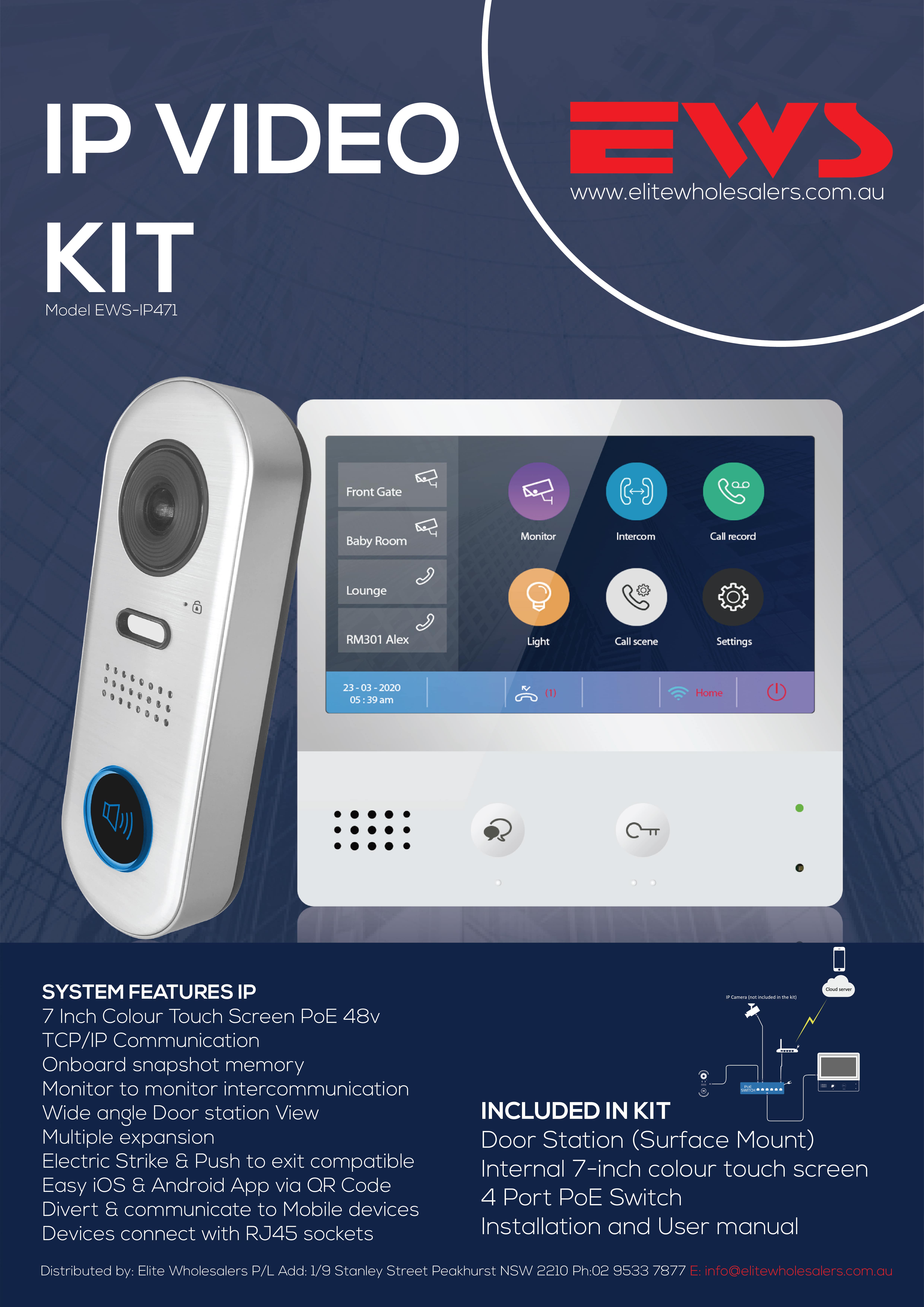 EWS IP Video Kit Model EWS IP471 - Elite Wholesalers